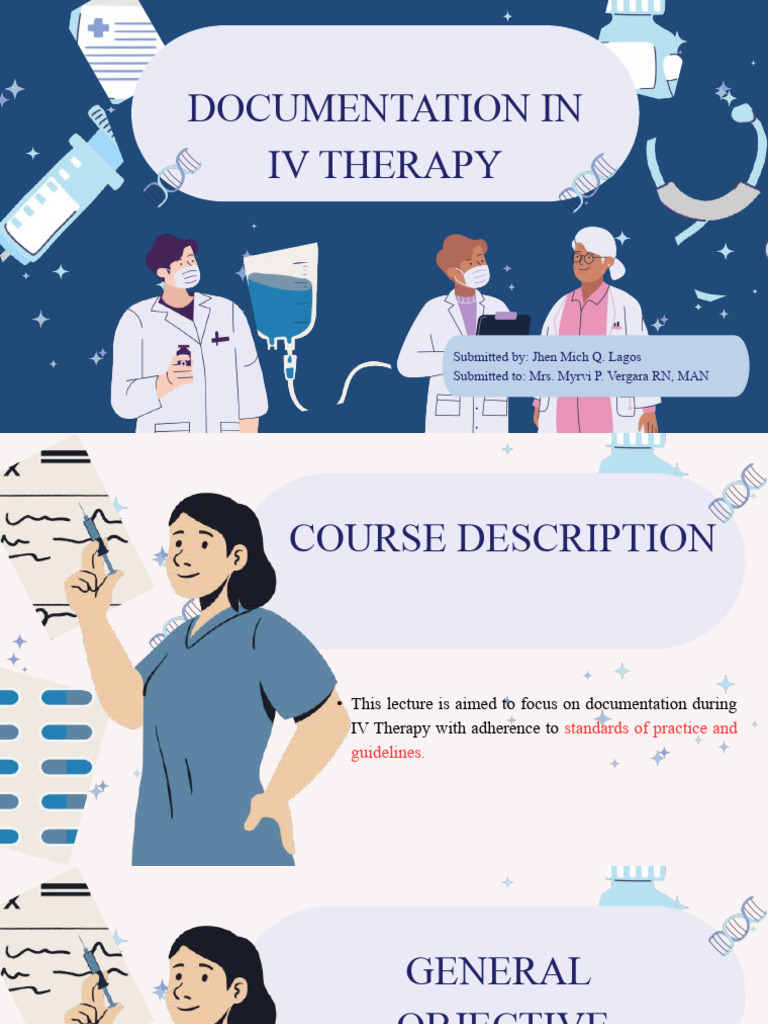 Documentation in IV Therapy Lagos Jhen Mich Q 1 | PDF | Intravenous ...