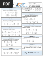 Exercices d'équations 1AC corrigés | PDF