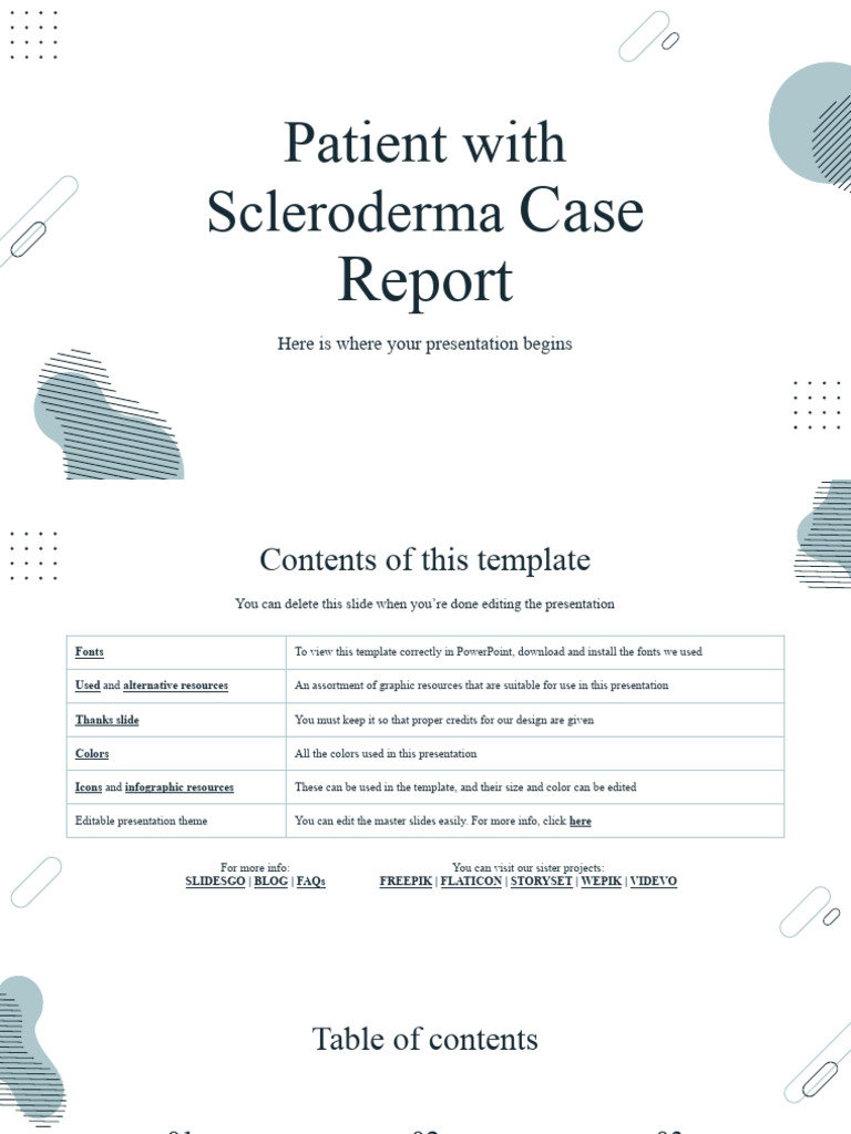 Patient With Scleroderma Case Report By Slidesgo Pdf Medical