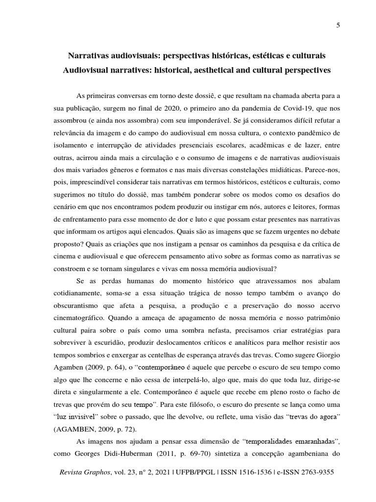 002 Pag 5 10 Apresentao Do Dossi | PDF | Narrativa | Pensamento