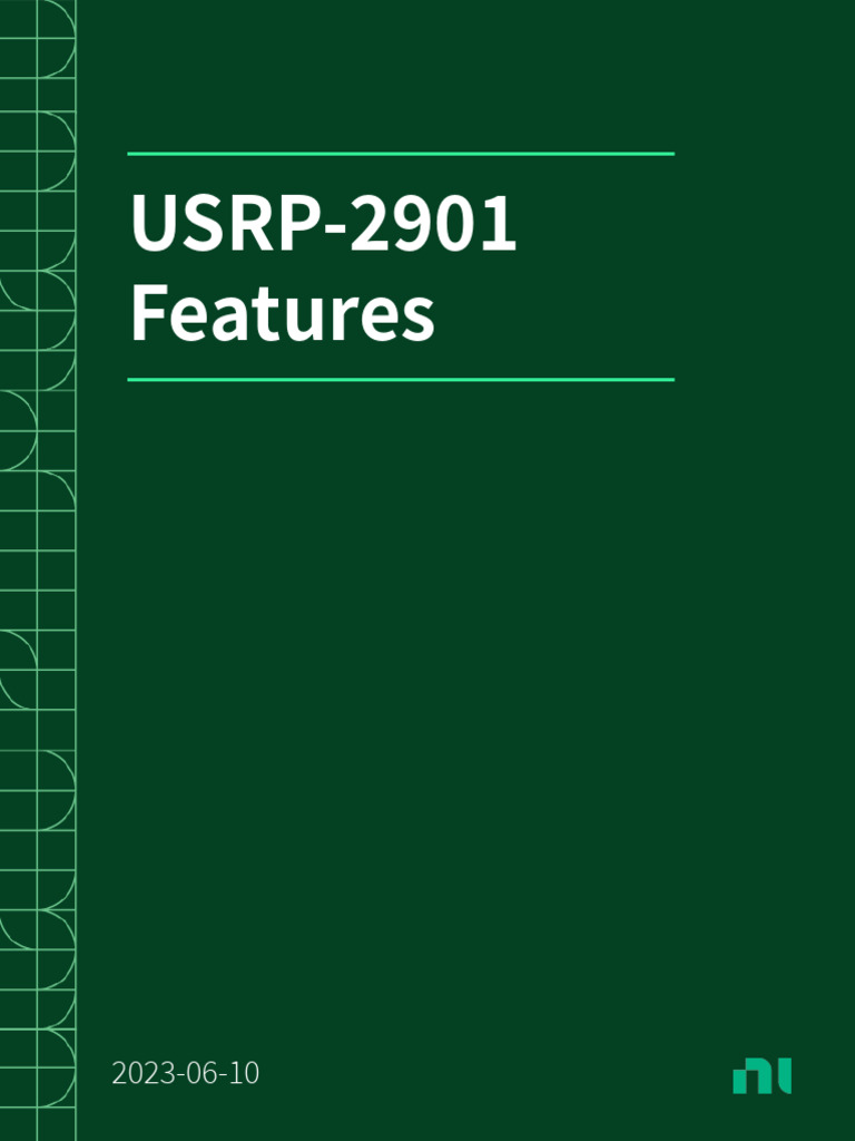 Usrp 2901 - Features - 6 10 2023 | PDF | Electricity | Wireless