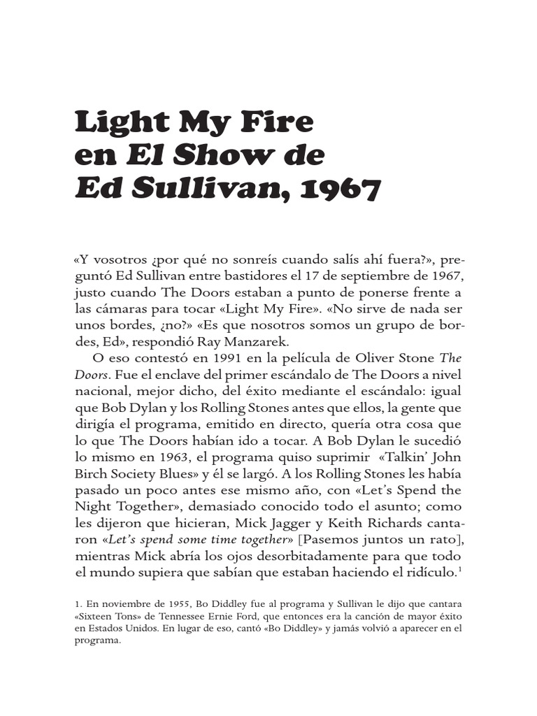 Cap Light My Fire Escuchando A The Doors | PDF | Elvis Presley | Los Rolling Stones
