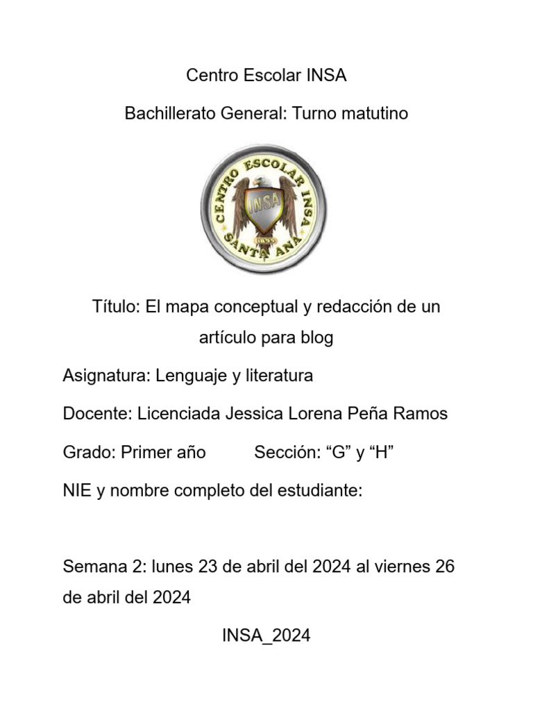 Semana 4 - Mapa Conceptual y Art-Culo para Un Blog | Descargar gratis PDF | Blog