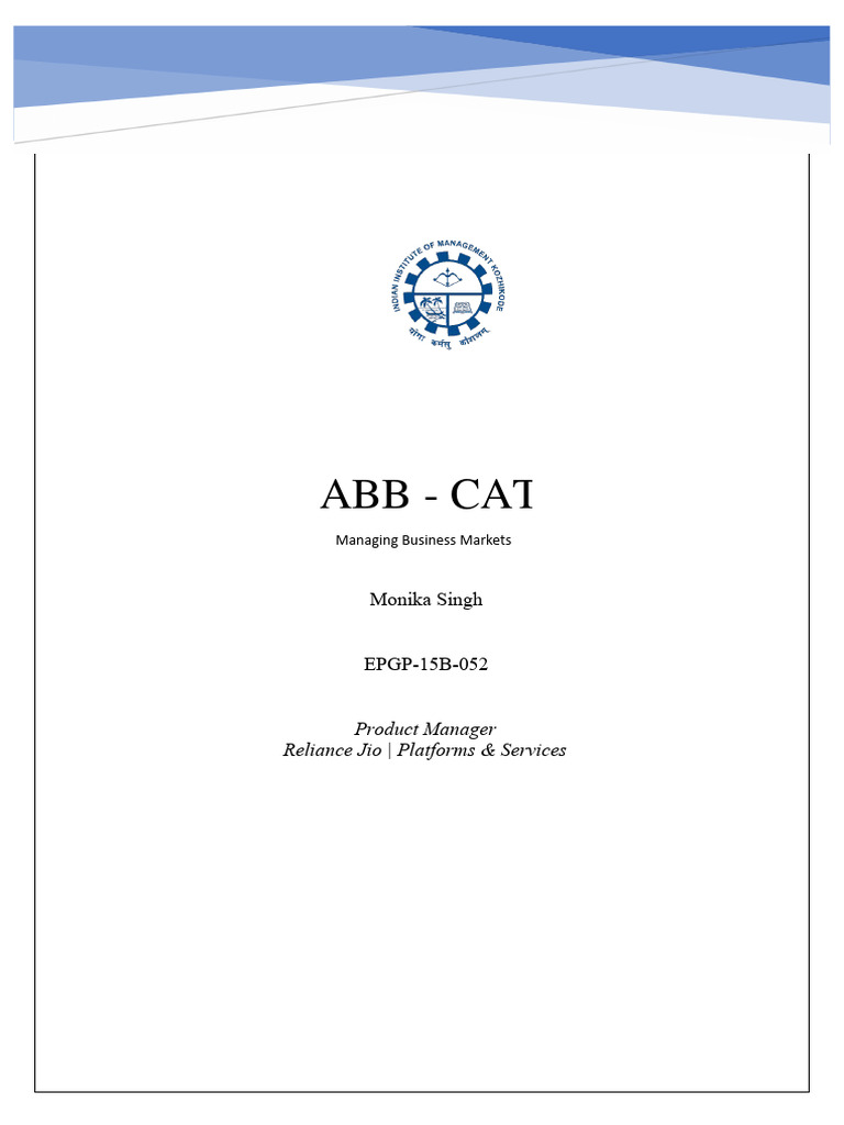 Abb - Cat | PDF | Procurement | Negotiation