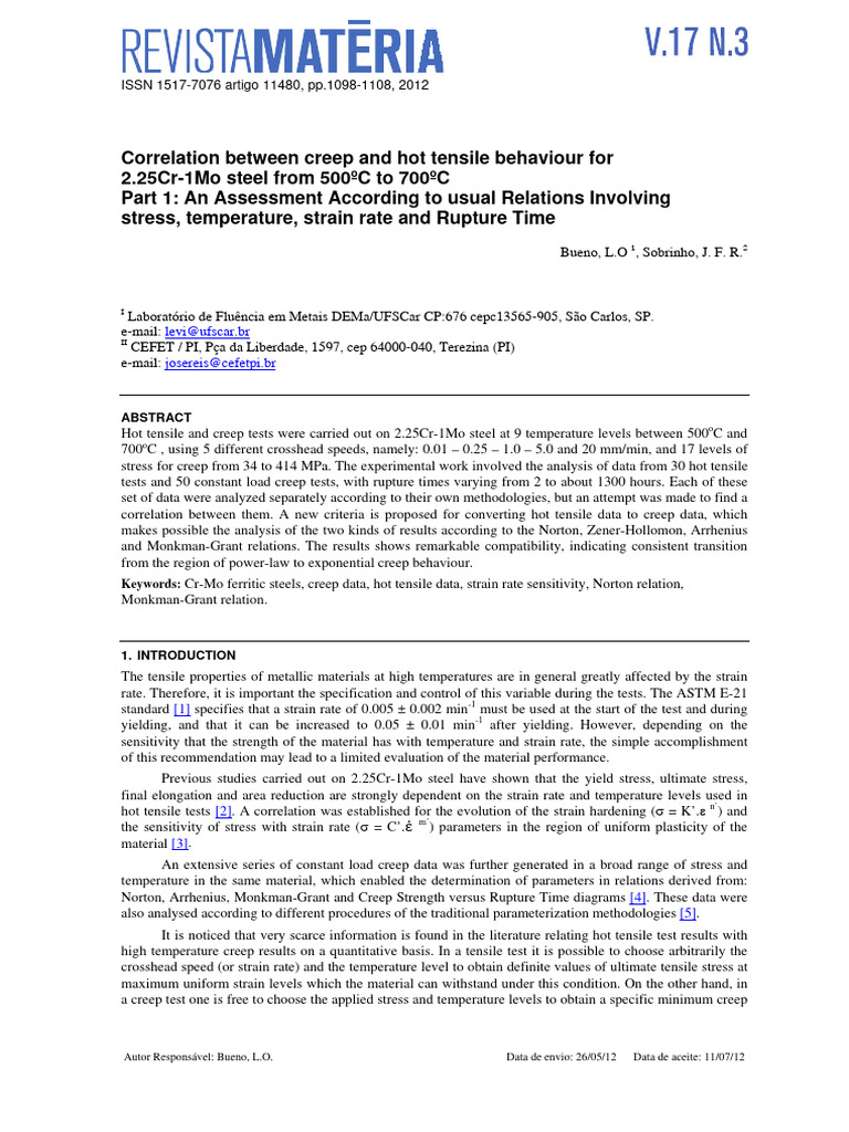 New Method of Detection of Hydrogen | PDF | Creep (Deformation) | Deformation (Engineering)