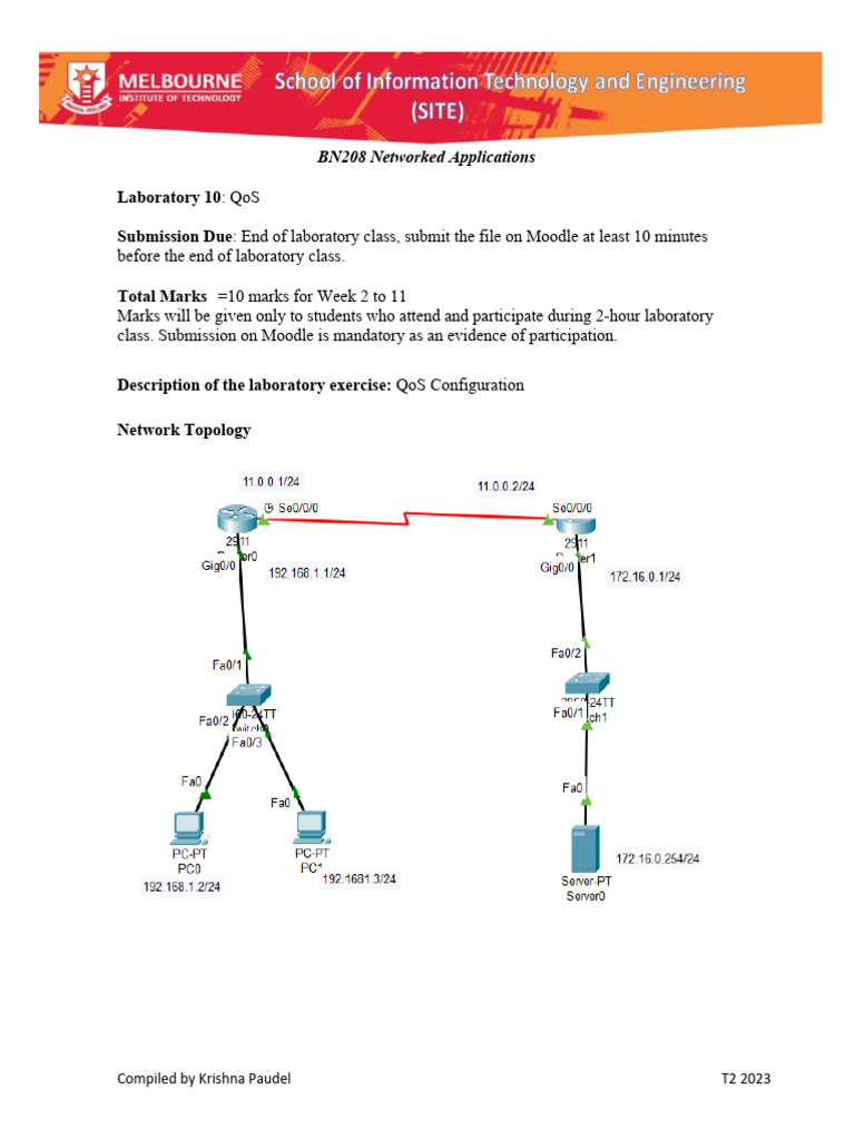 QoS Configuration Lab for BN208 | PDF | Quality Of Service | Computer Network