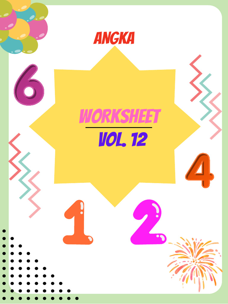 Worksheet Mengenal Angka Seri 2 Vol 12 (Rev) | PDF