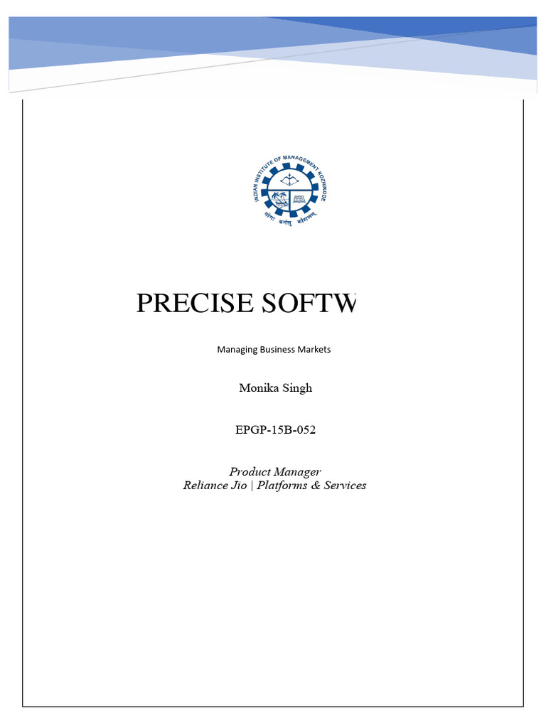 Precise Software Solutions | PDF | Sales | Pricing