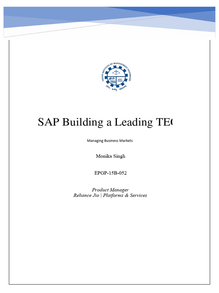 SAP's Brand Strategy for Business Success | PDF | Brand | Business