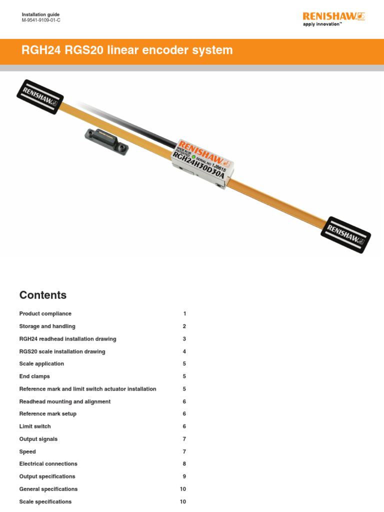 Renishaw RGH24 Installation Guide | PDF | Materials
