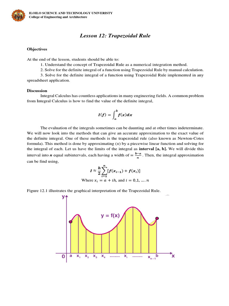 EEMath 12 Lesson 12 | Download Free PDF | Integral | Spreadsheet
