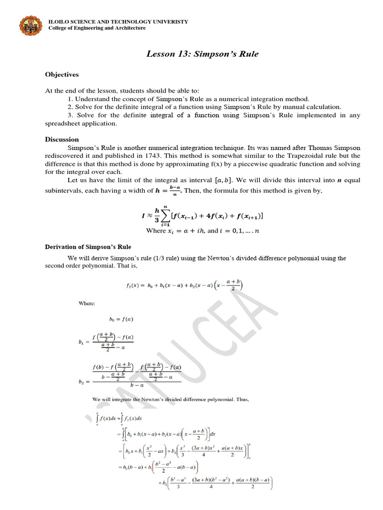 EEMath 12 Lesson 13 | PDF | Integral | Analysis