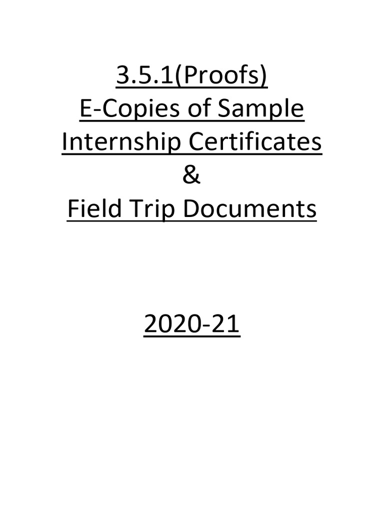 3.5.1 Internship Details-Proofs | PDF | Business