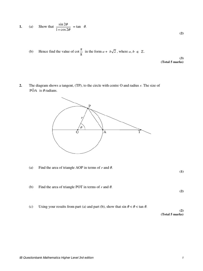Trig WS | PDF | Trigonometric Functions | Triangle