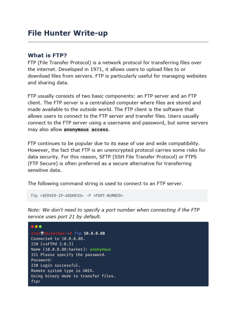 2 file hunter | PDF | File Transfer Protocol | Distributed Computing ...