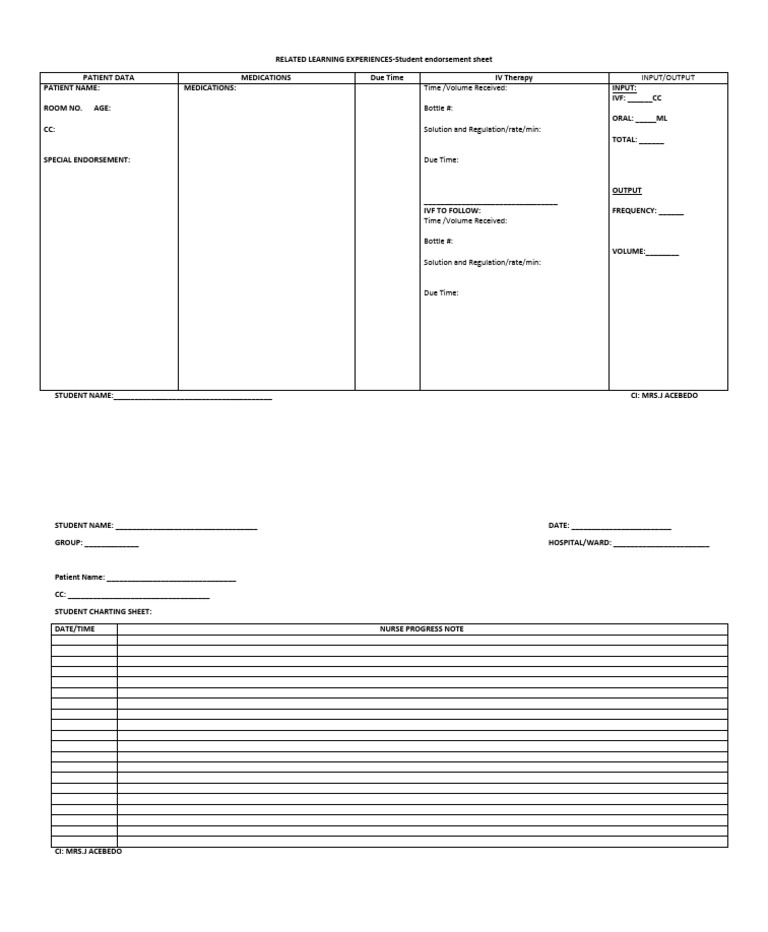 Studenr Endorsement Sheet | Download Free PDF | Health Care | Medical ...