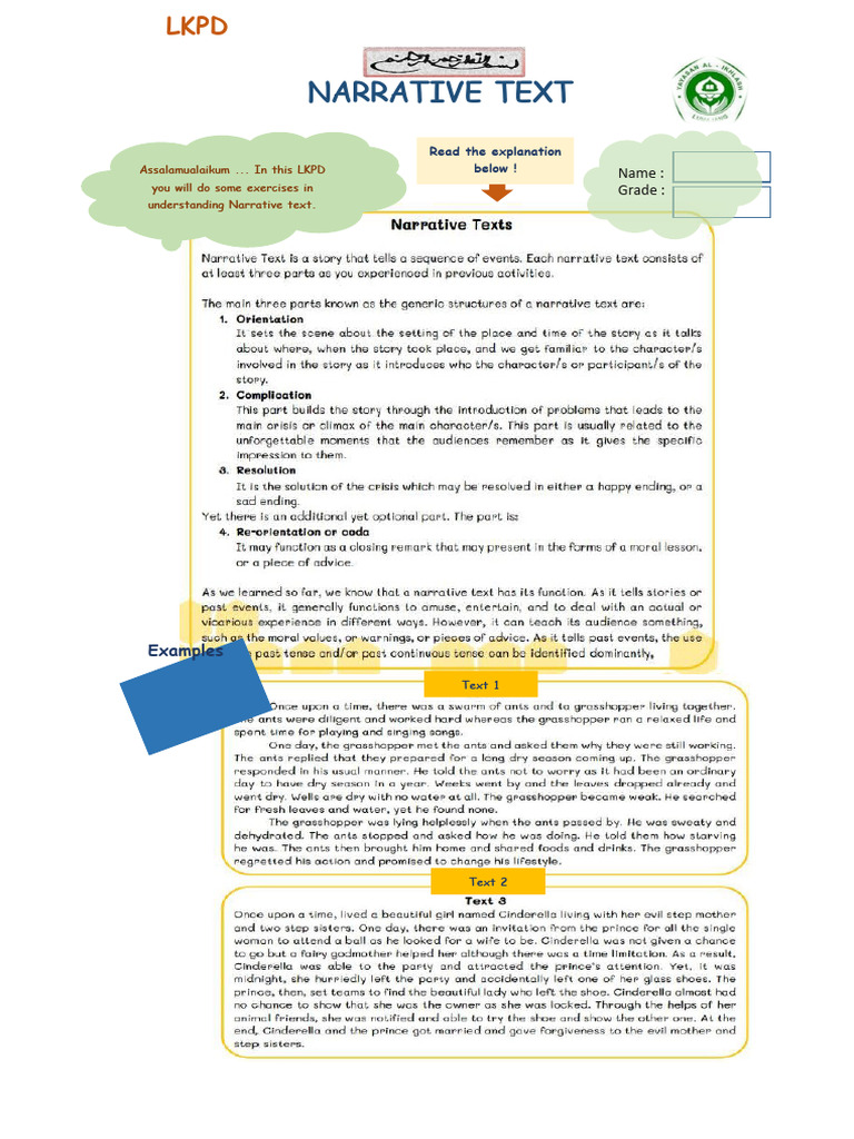 Lkpd Narrative Text | PDF