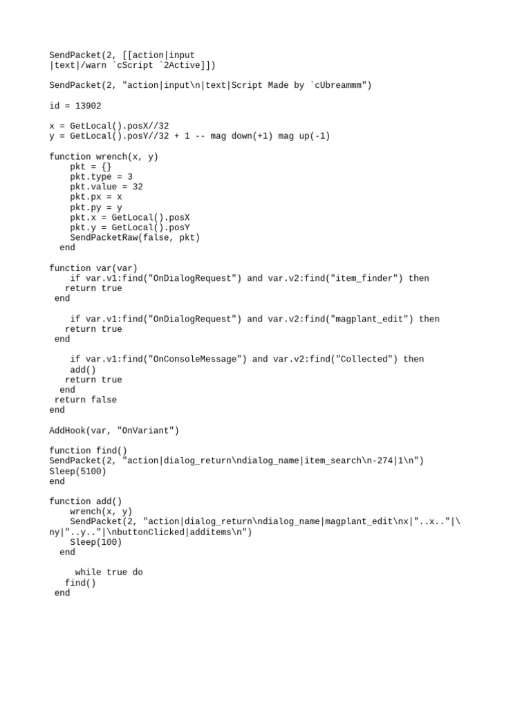 Auto Find PoG - Lua | PDF | Teaching Methods & Materials | Science & Mathematics