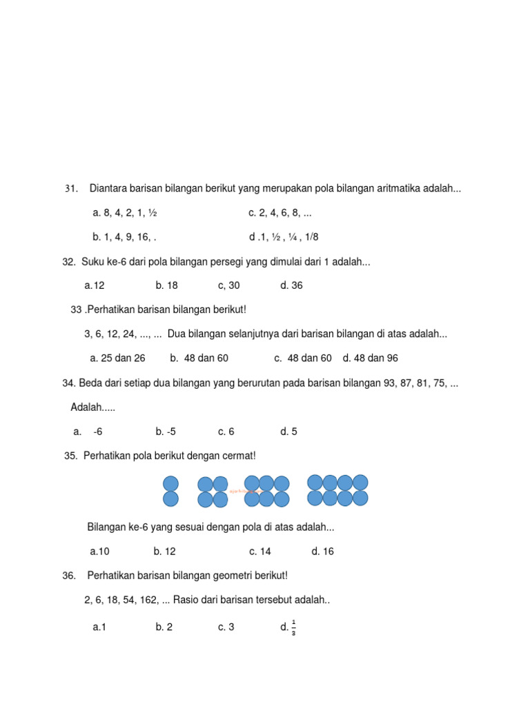 Kisi Kisi Matematika Kelas Viii | PDF
