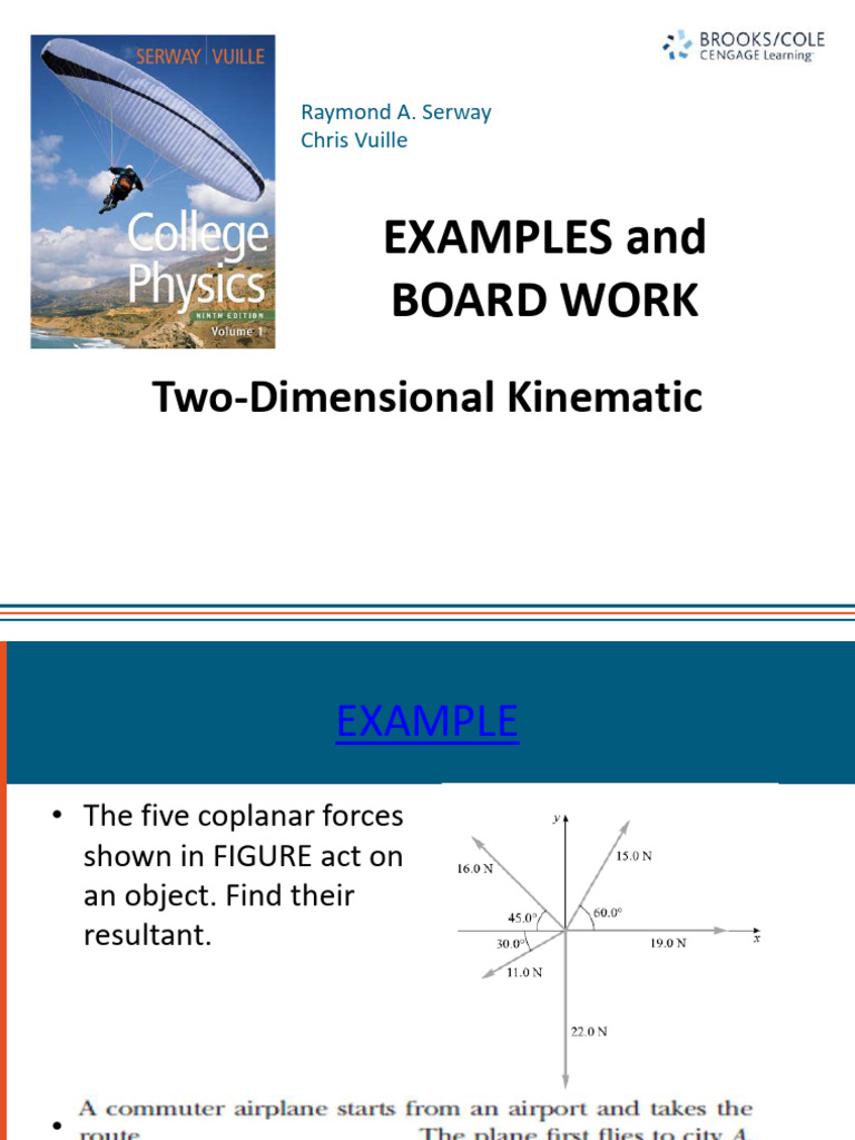 Two Dimensional Kinematics and Newtons - Examples Exercises | PDF