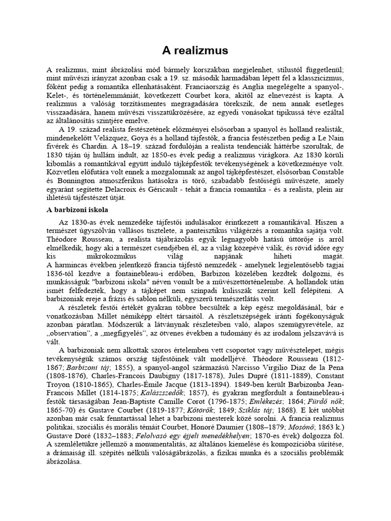A Realizmus | PDF