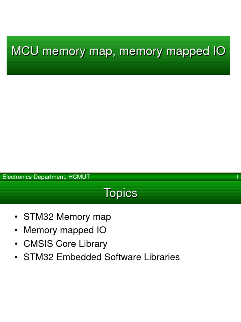 3 MCU Memory Io Mapped Structure | PDF | Microcontroller | Embedded System