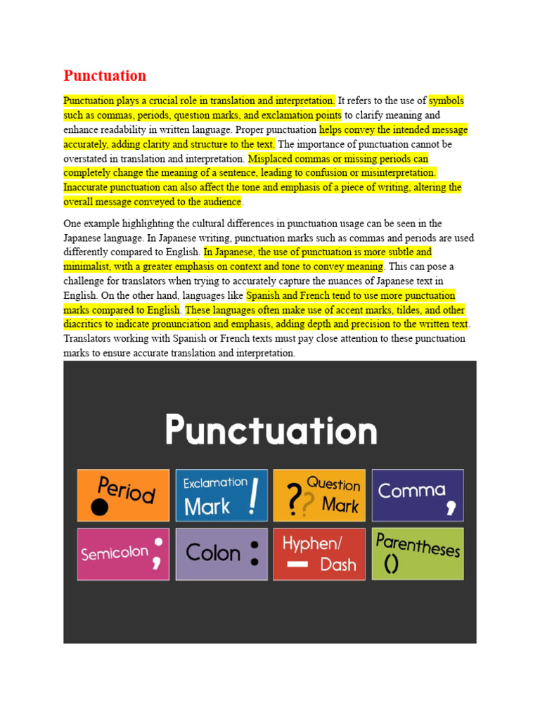 Punctuation | PDF | Punctuation | Word