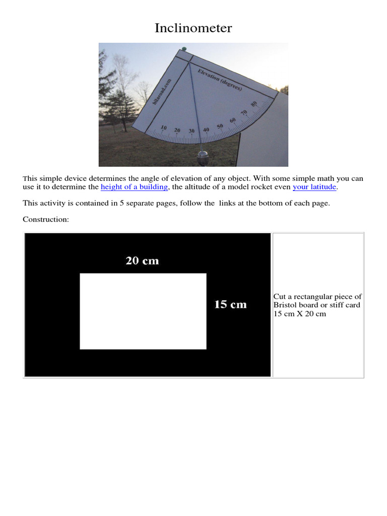 How to Build an Inclinometer | PDF