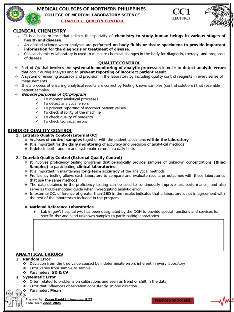 Quality Control | Download Free PDF | Sensitivity And Specificity | Standard Deviation
