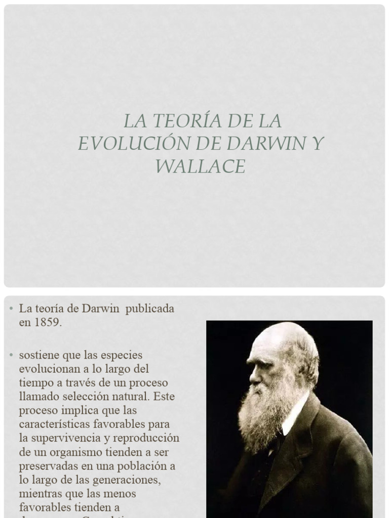 La Teoría de La Evolución de Darwin | Descargar gratis PDF | Evolución ...