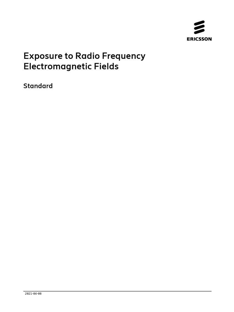 Supplier Requirements Exposure to Radio Frequency Electromagnetic Fields English | PDF ...