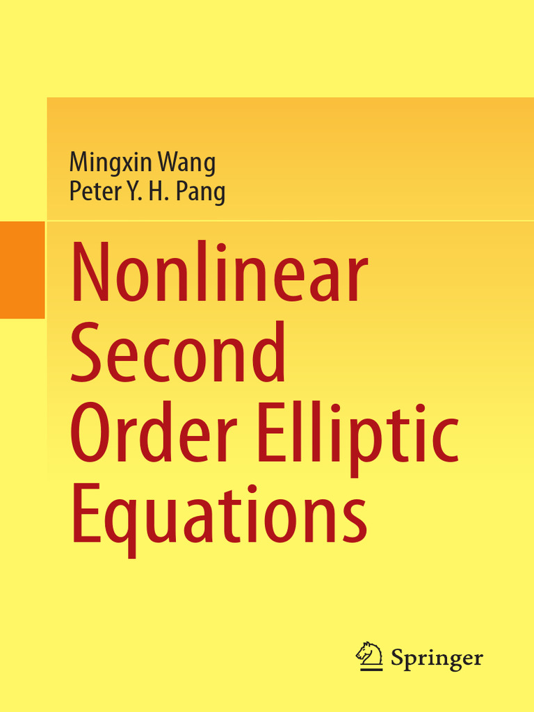 Wang M Nonlinear Second Order Elliptic Equations 2024 Download Free Pdf Partial