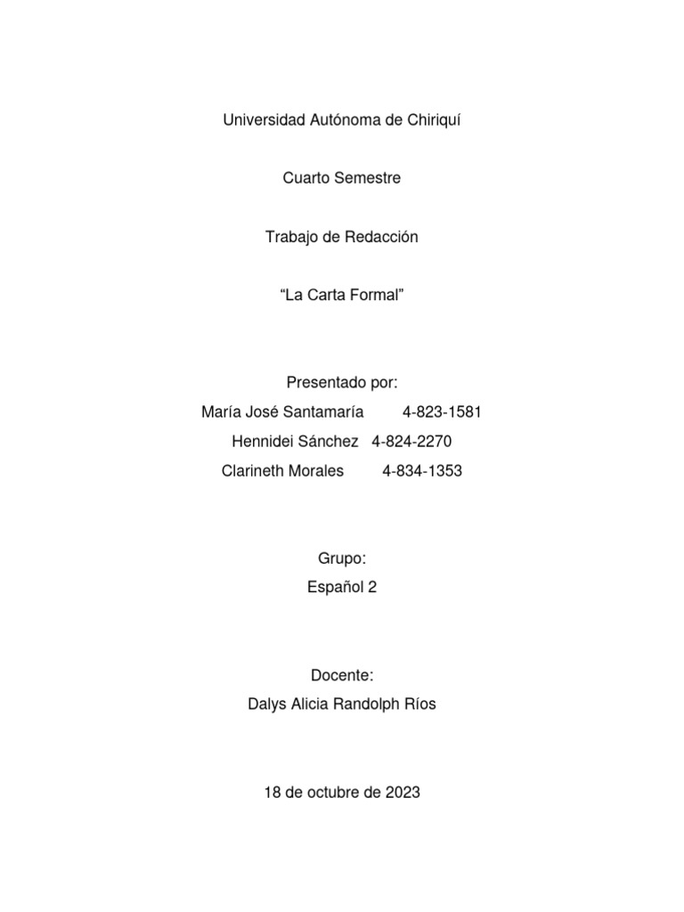 Guía para Redacción de Cartas Formales | PDF | Comunicación