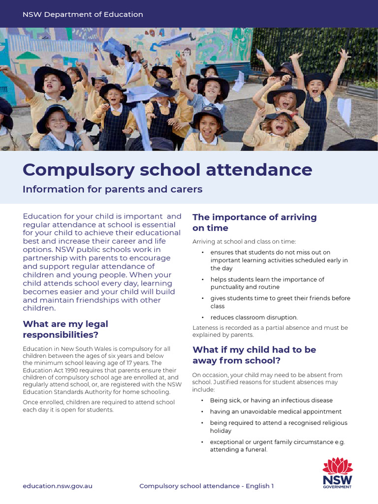 NSW Compulsory School Attendance Guide | PDF | Justice | Crime & Violence