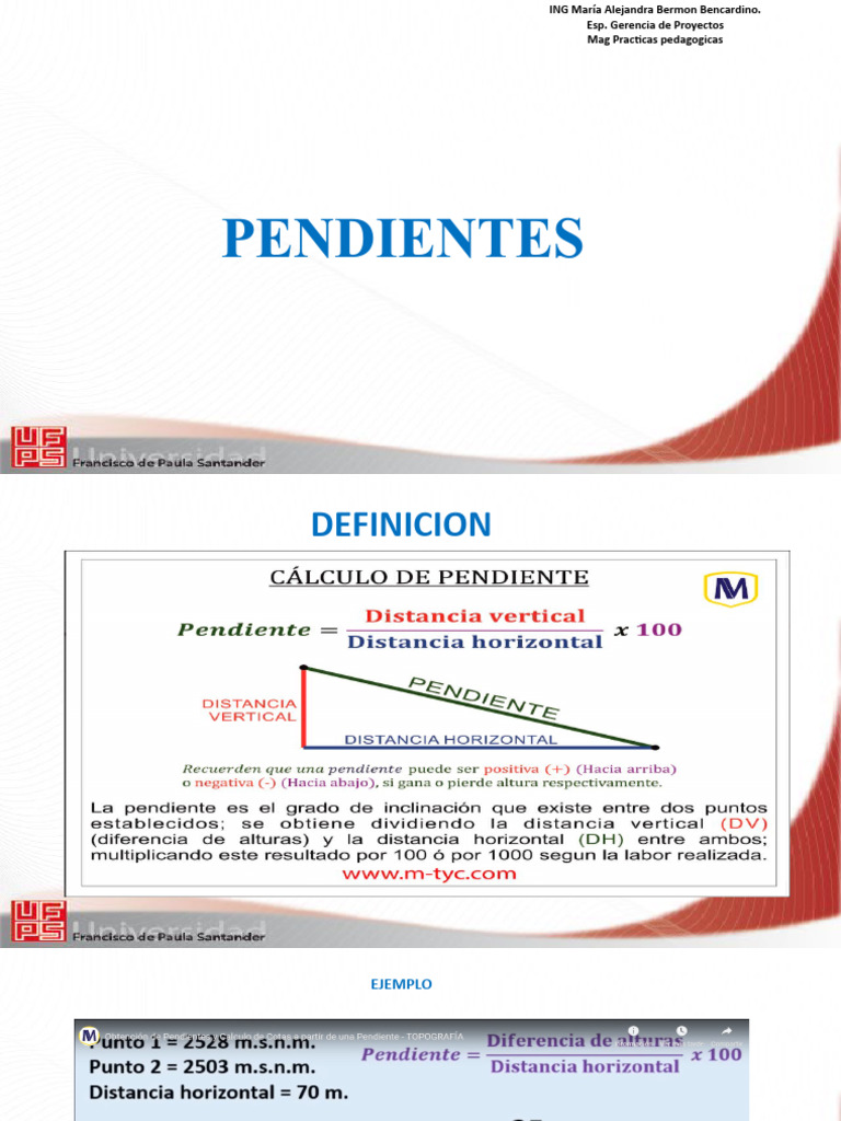 Calculo de Pendientes | PDF | Hogar y jardín