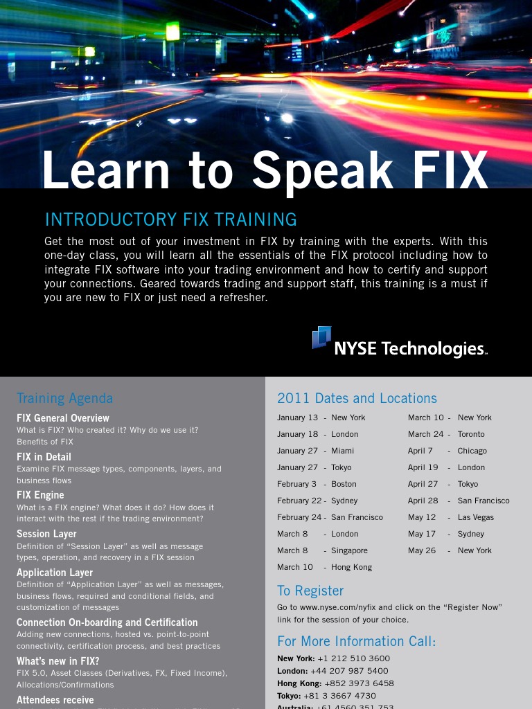 Introductory FIX Protocol Training | PDF