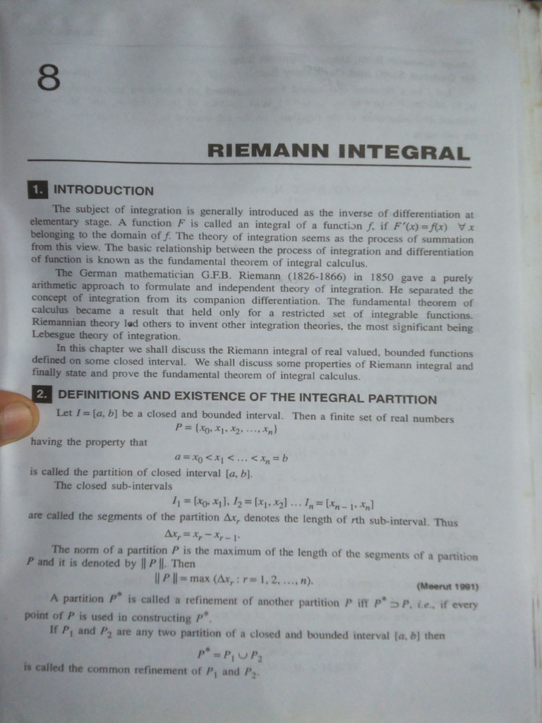 Riemann integral | PDF