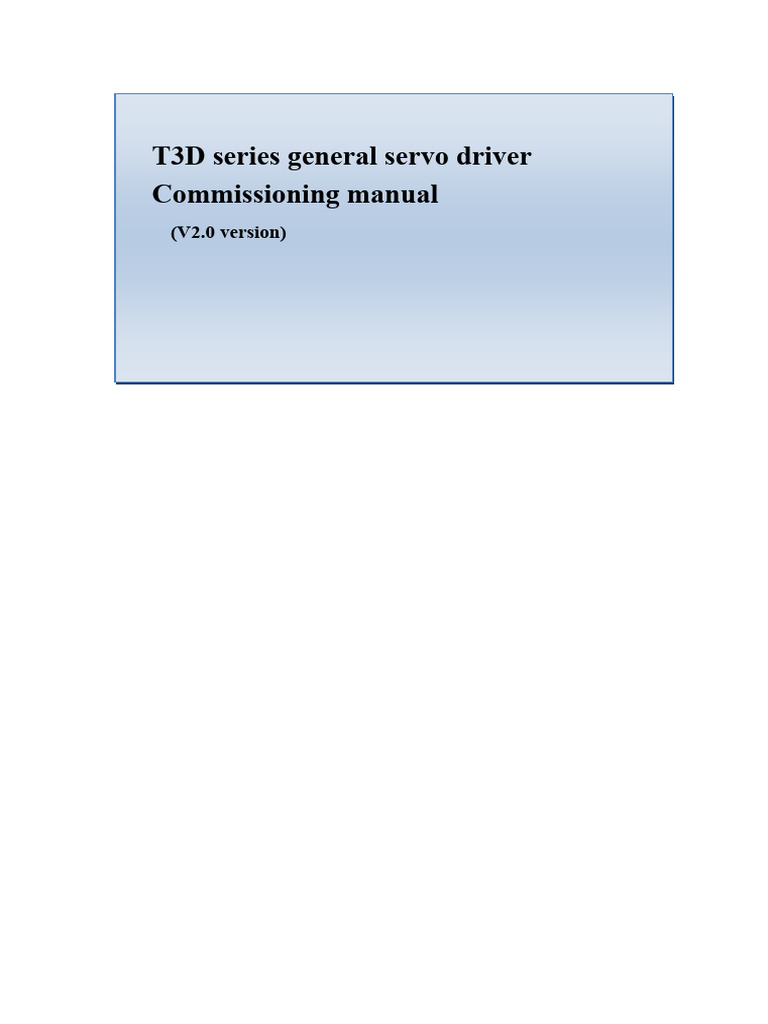 t3d Servo ENpdf | PDF | Parameter (Computer Programming) | Feedback