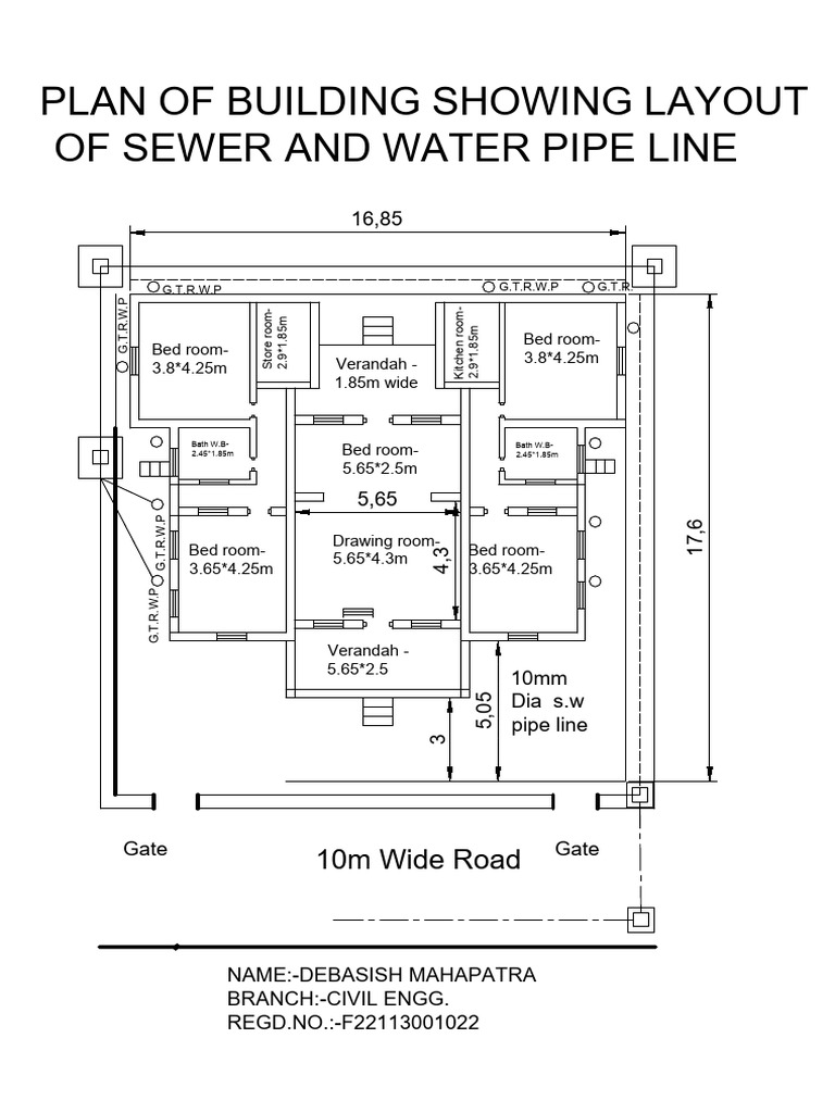 Layout of Sewer and Water Pipe Line | PDF | Queensland Heritage ...