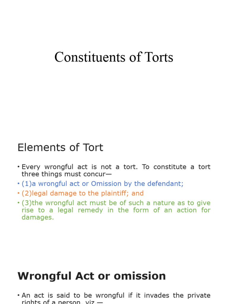 Understanding Torts for Law Students | PDF | Tort | Legal Liability