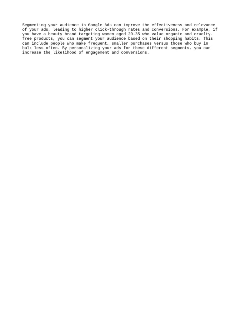 Audience Segmentation | PDF Audience Segmentation | PDF