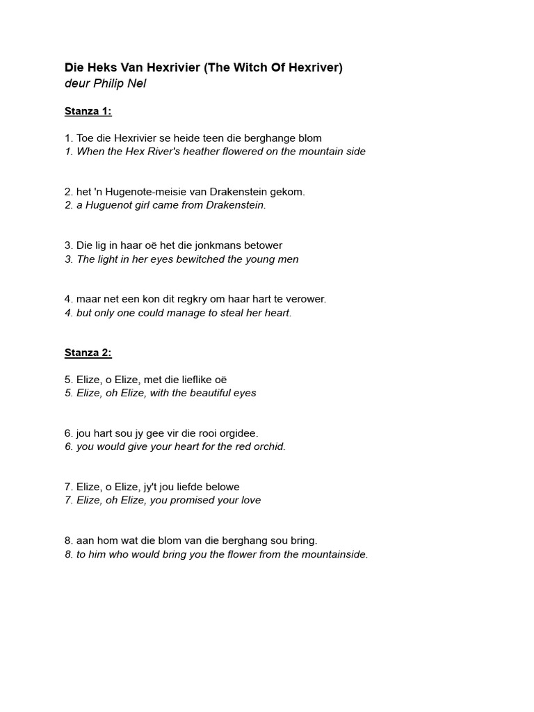 Die Heks Van Hexrivier | PDF