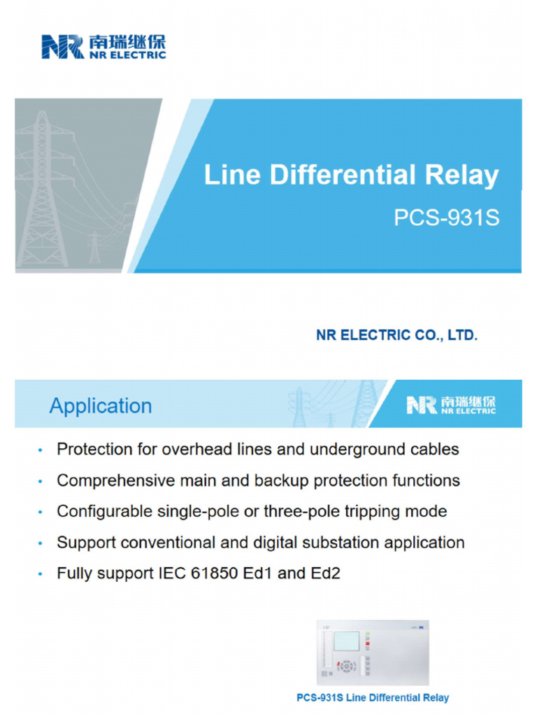 PCS-931S Line Differential Relay_V2.00 | PDF