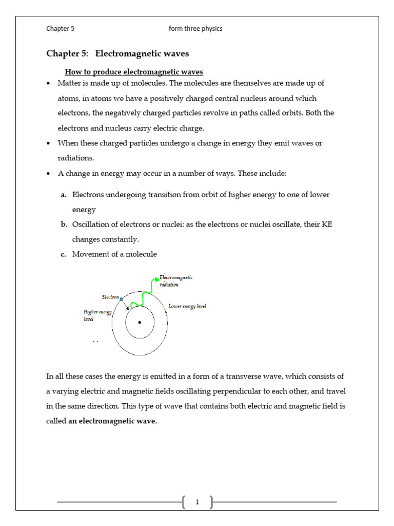 Chapter 5 Electromagnetic Waves | PDF | Electromagnetic Radiation | Electromagnetic Spectrum