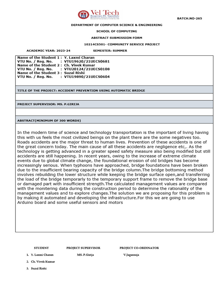 Cse-Csp Title and Abstract Form | PDF | Science & Mathematics ...