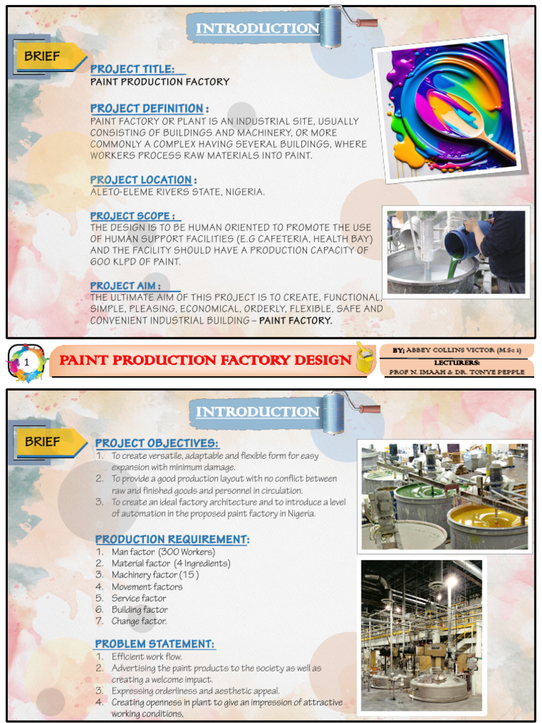Paint Production Factory Design Overview | PDF | Home & Garden | Art