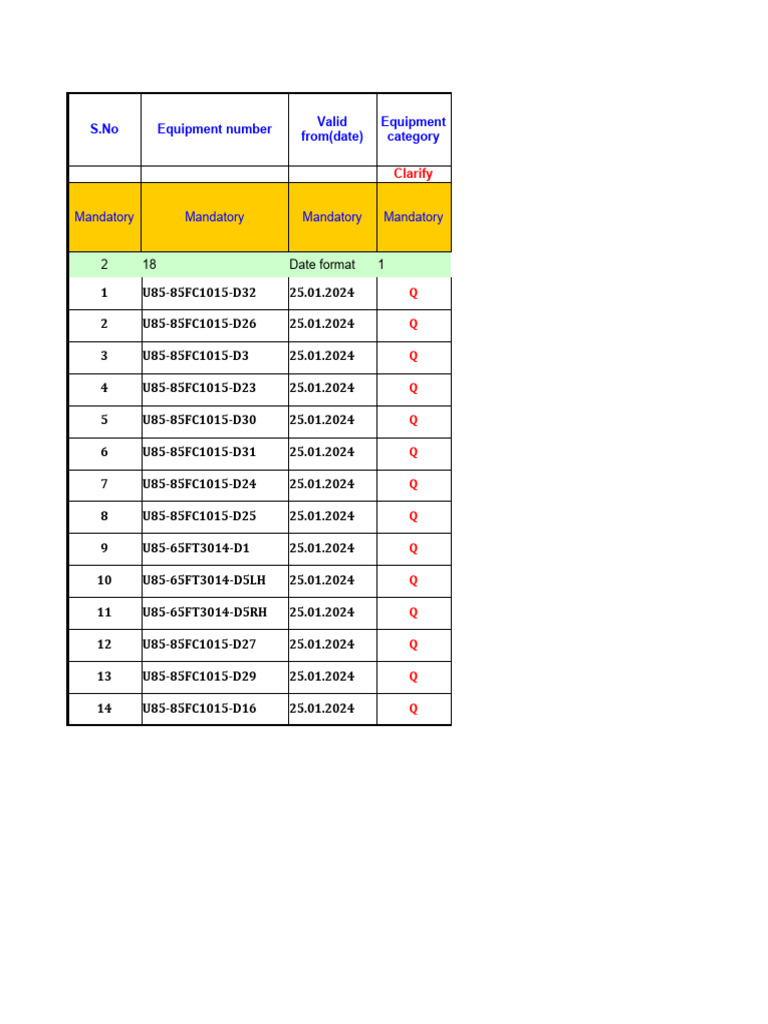 Fixture Maintenance Sample Template 26.01.24 | PDF