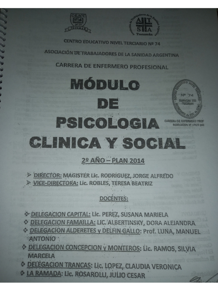 Módulo de Psicología 2do Año | PDF