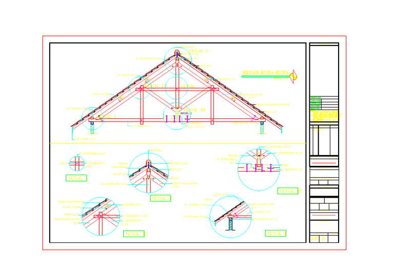Detail Kuda Kuda Kayu | PDF