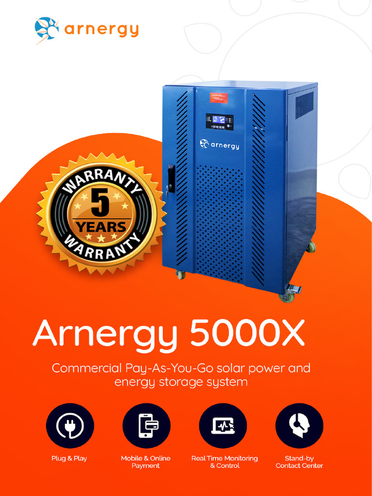 Arnergy 5000X Data Sheet Product Specifications Pricing | PDF